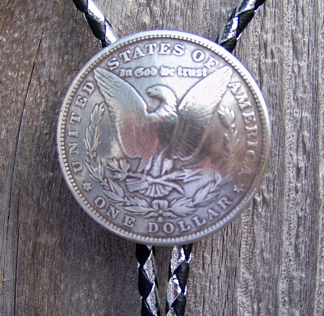 Morgan Silver Dollar Bolo - Reverse Eagle Side - Dressy Silver and ...