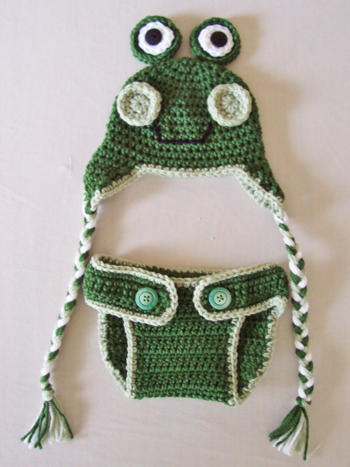Baby Frog Laplander Hat & Diaper Cover Set - 0 to 3 Months, 3 to 6 ...