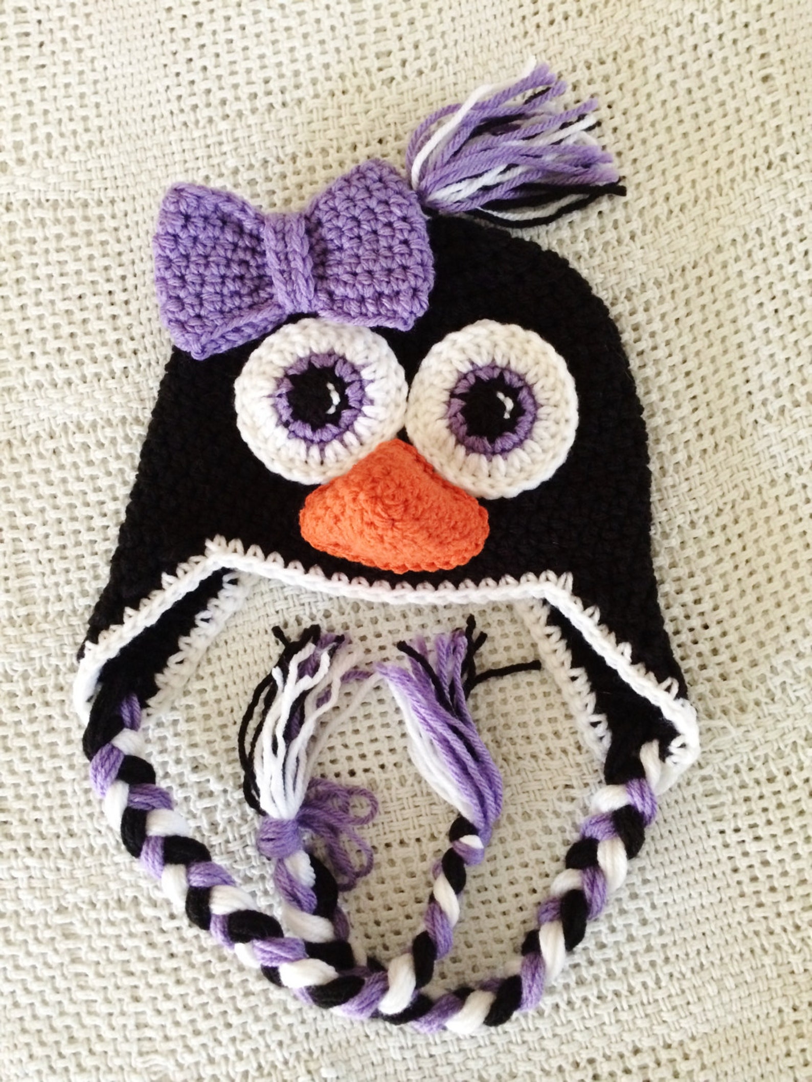 Baby Penguin Laplander Hat & Leg Warmers Set - 0 to 3 Months, 3 to 6 ...