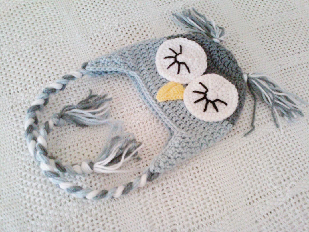 Baby Owl Laplander Hat - 0 to 3 Months, 3 to 6 Months, 6 to 12 Months ...