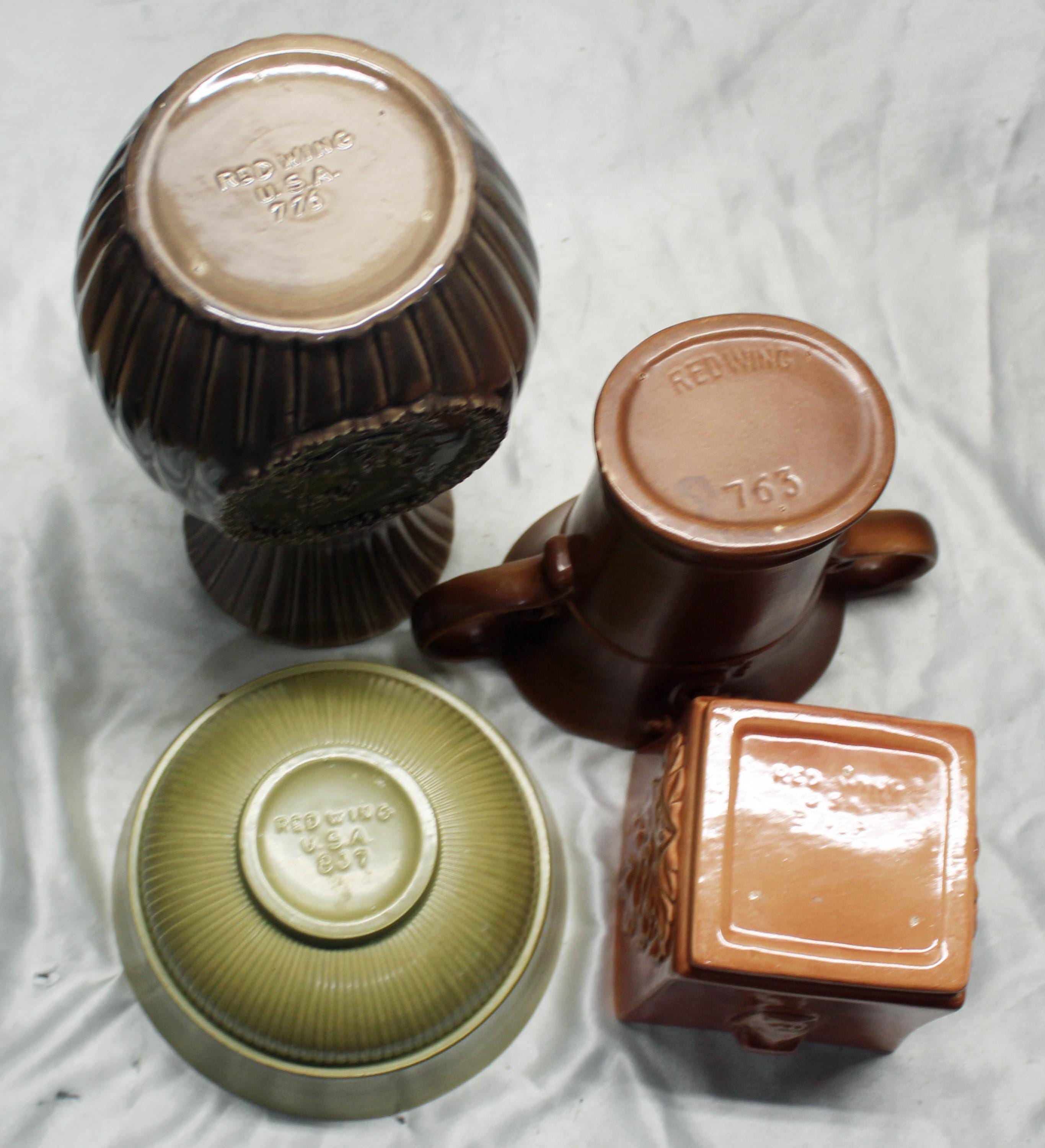 Lot of 4 Red Wing Pottery Pieces - Etsy