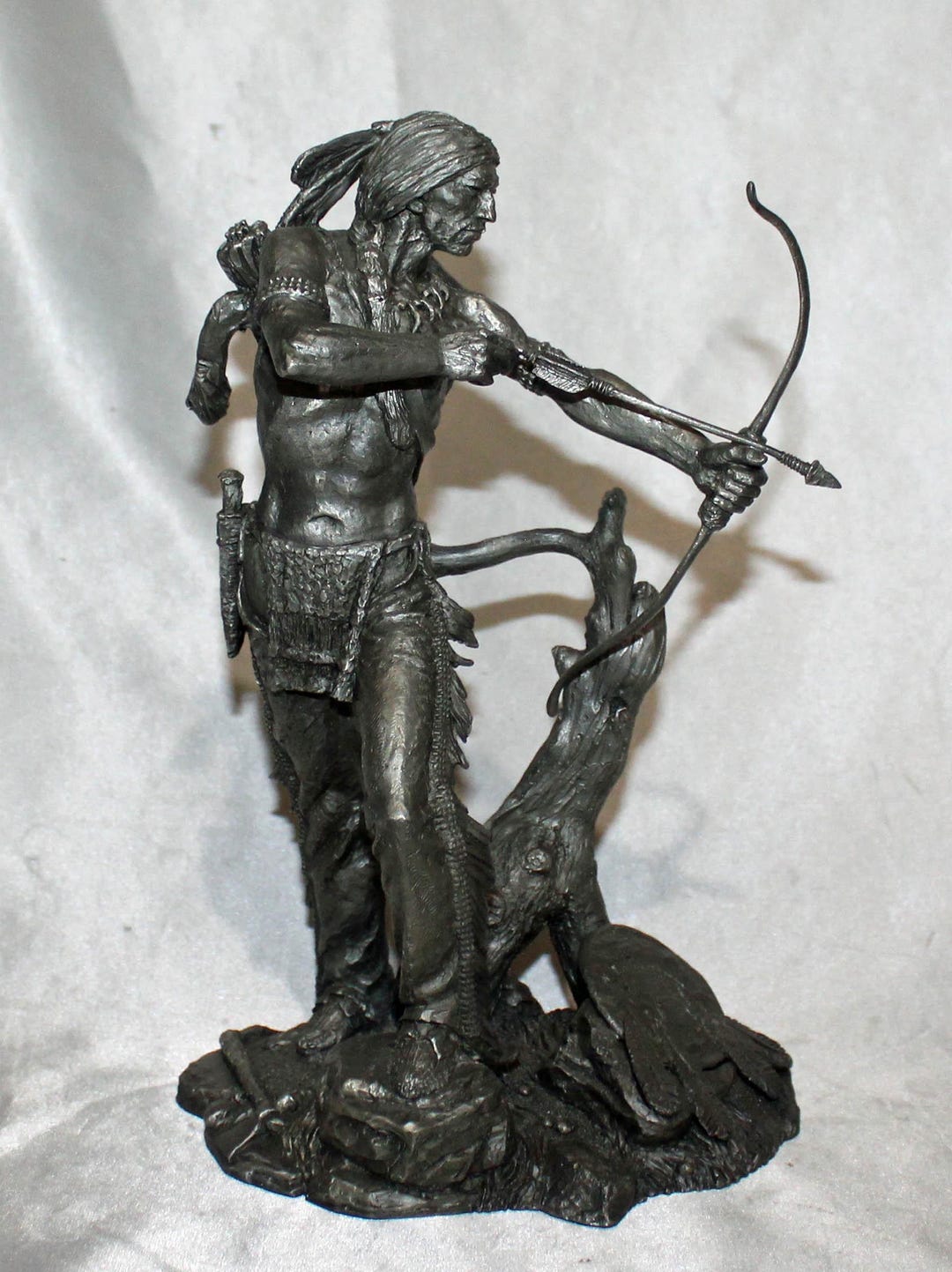Sioux Hunter Solid Pewter Sculpture by Jim Ponter - 10" Tall - Etsy