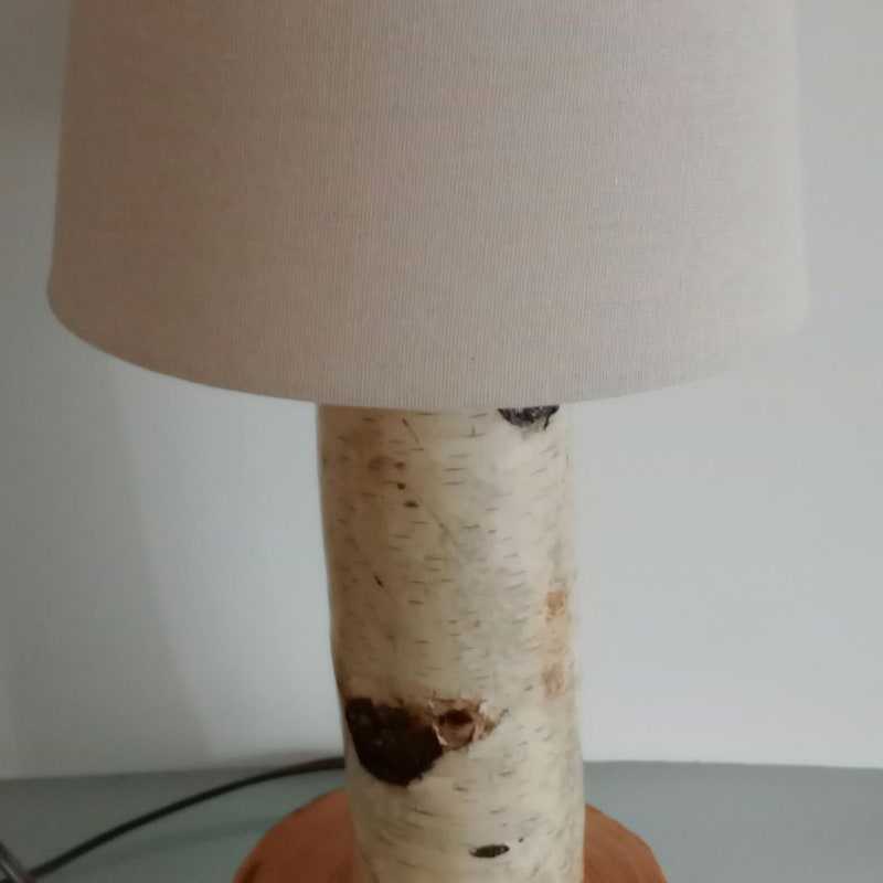Birch Table Lamp - Etsy