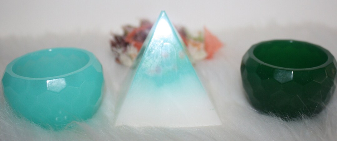 Set of Three Desk Accessories Paperclip Holders & Paperweight Green ...