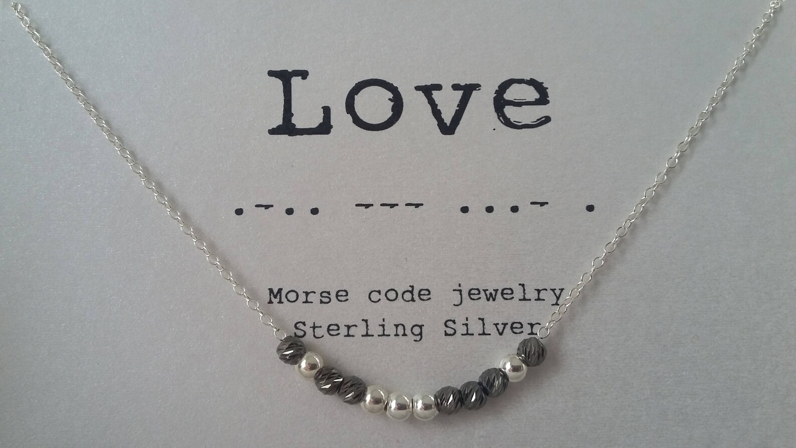 Love Morse Code Necklace Morse Code Jewelry Love - Etsy