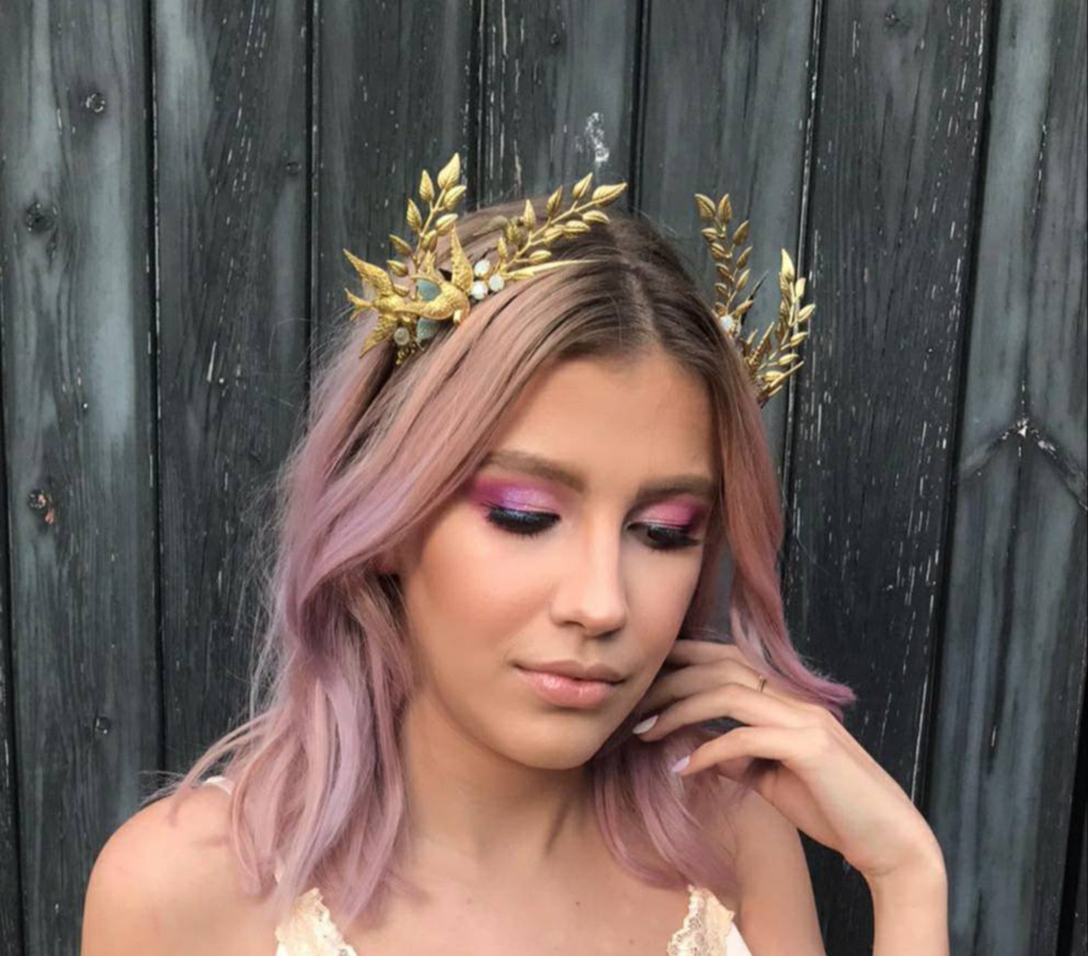 Birds and Botanical Crown Birds Headpiece Hand Made Bridal - Etsy UK