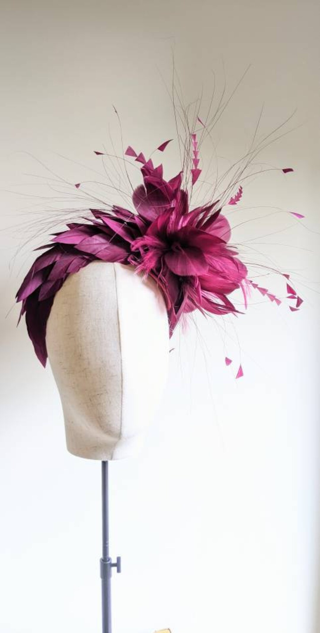 Wide Feather Headband - Hand Made Feather Headband - Hand Made Race Day ...