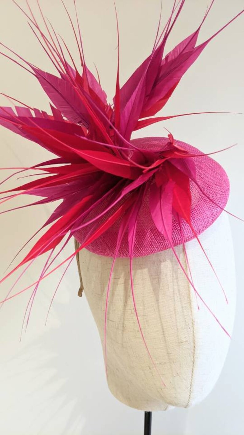 Fuschia Pink Mini Hat Stylish Cocktail Hat Couture Hats - Etsy UK
