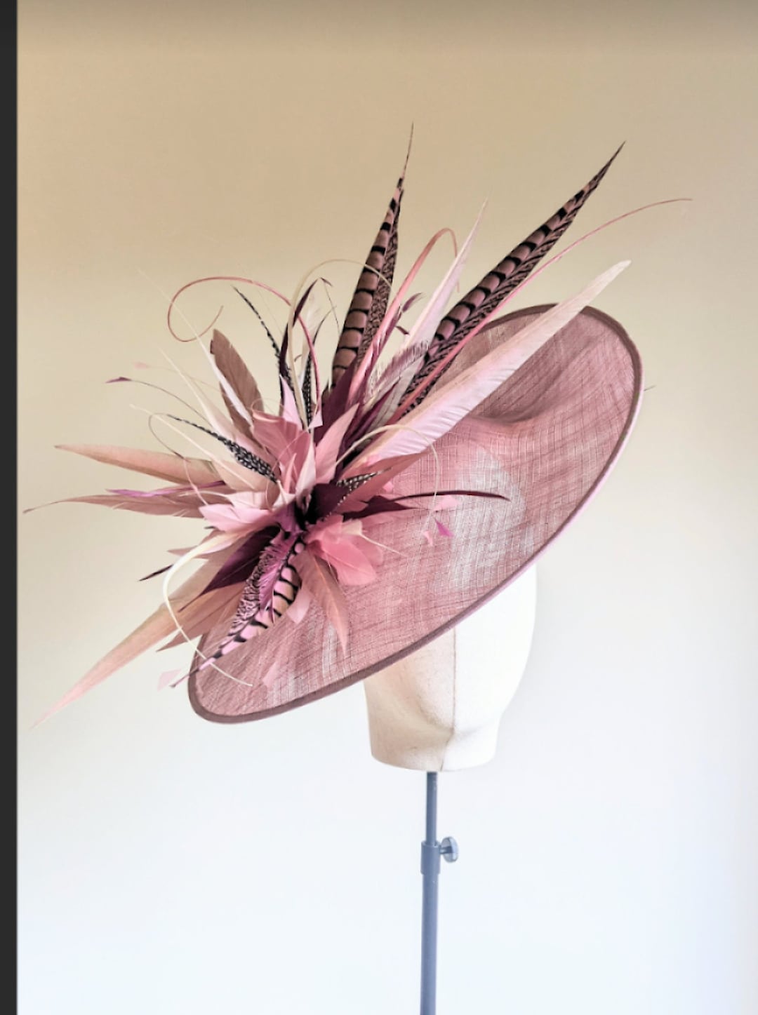 Pink Race Day Saucer Ascot Statement Hat Statement Pink Hat Designer ...