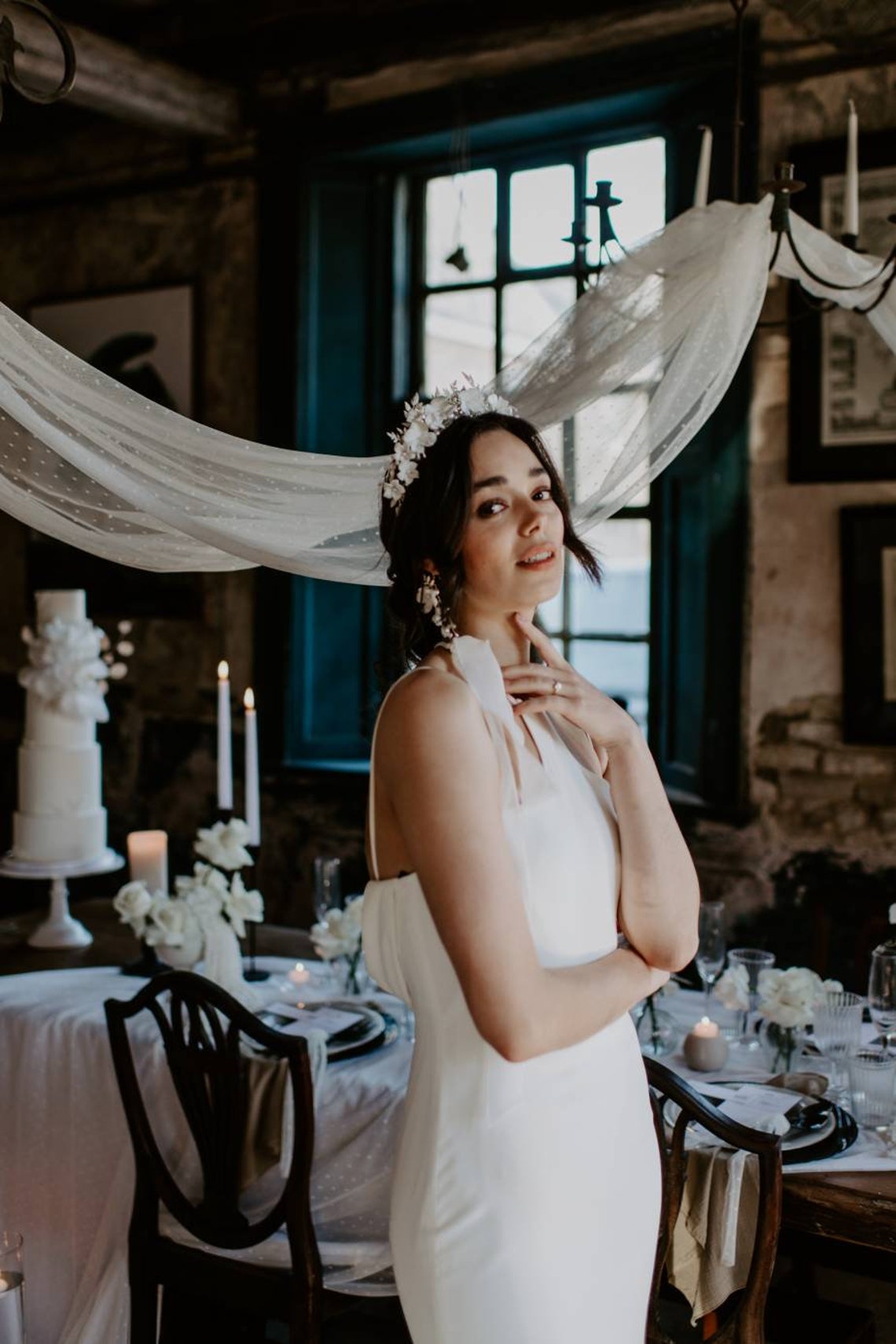 Clay Flowers Bridal Crown White Clay Statement Crown Hand - Etsy UK