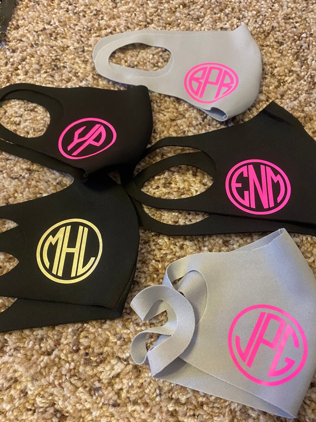 ADULT Monogram/ Personalized Face Masks, Monogram Mask, Adult Mask ...
