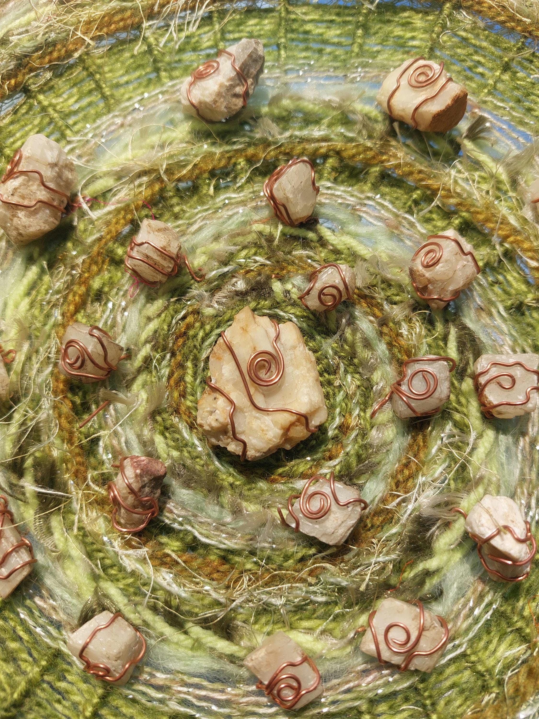 Handmade Willow Weaving • Raw Quartz Crystal, Sylvan Home Art - Etsy UK