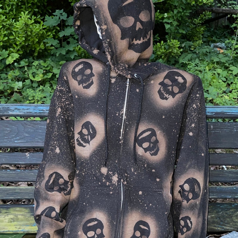 Skeleton Zip up Hoodies - Etsy