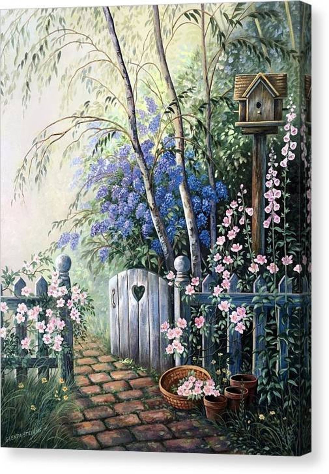 Garden Gate, Fine Art Print on Canvas - Etsy