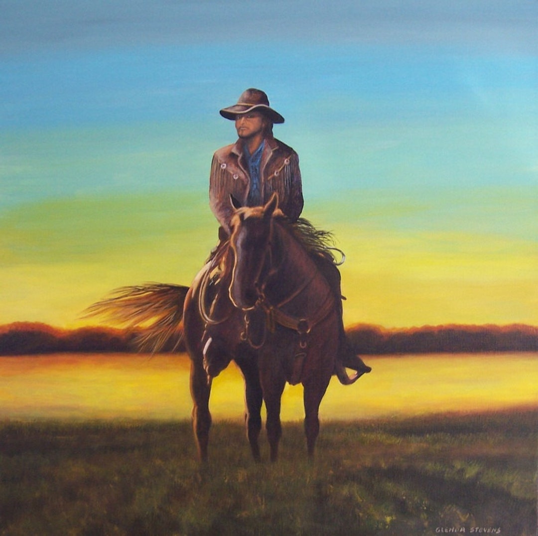 Art Print on Paper, Cowboy Luke, Cowboy Art, Western Art, Horse ...