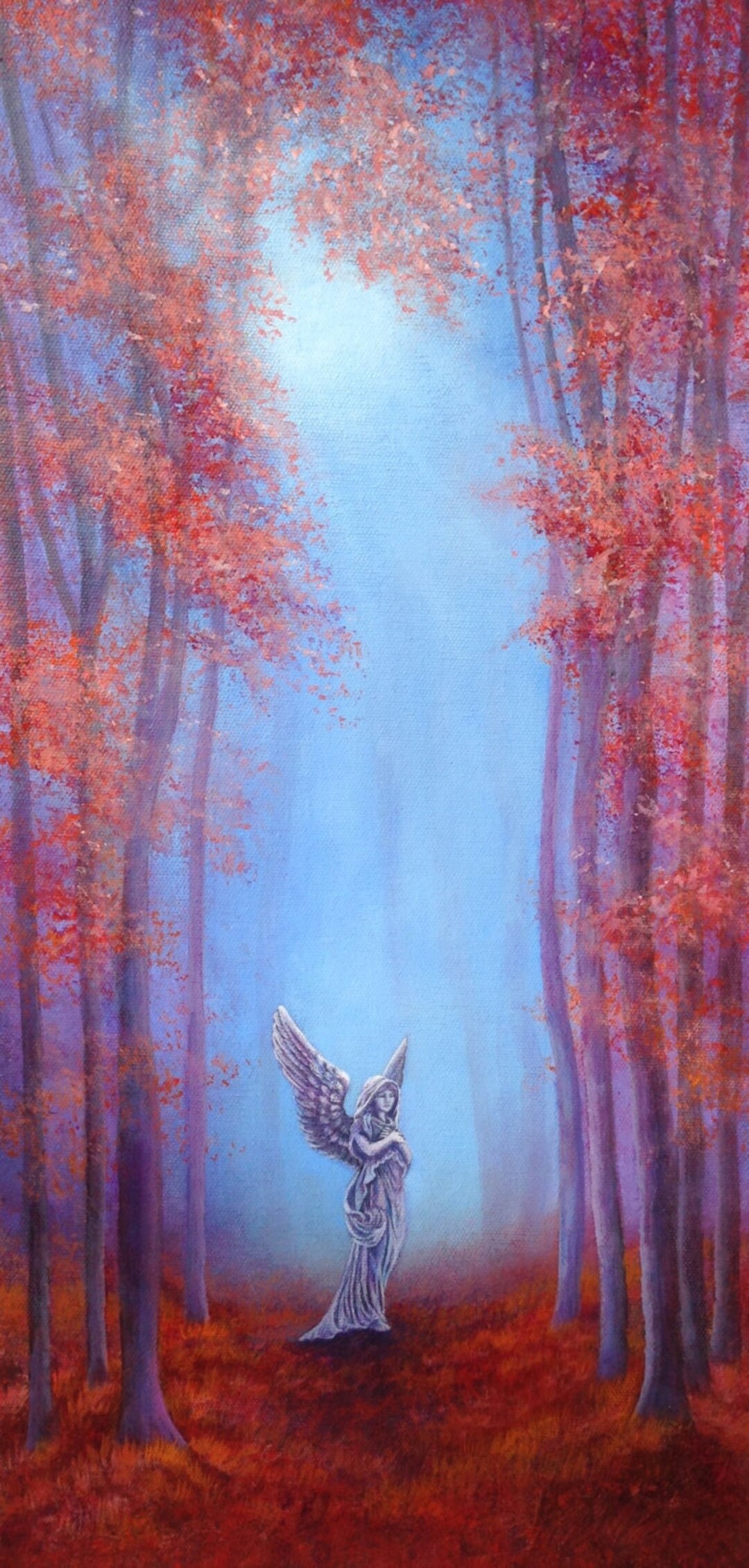Angel in the Mist // Original Painting // Angel Art - Etsy