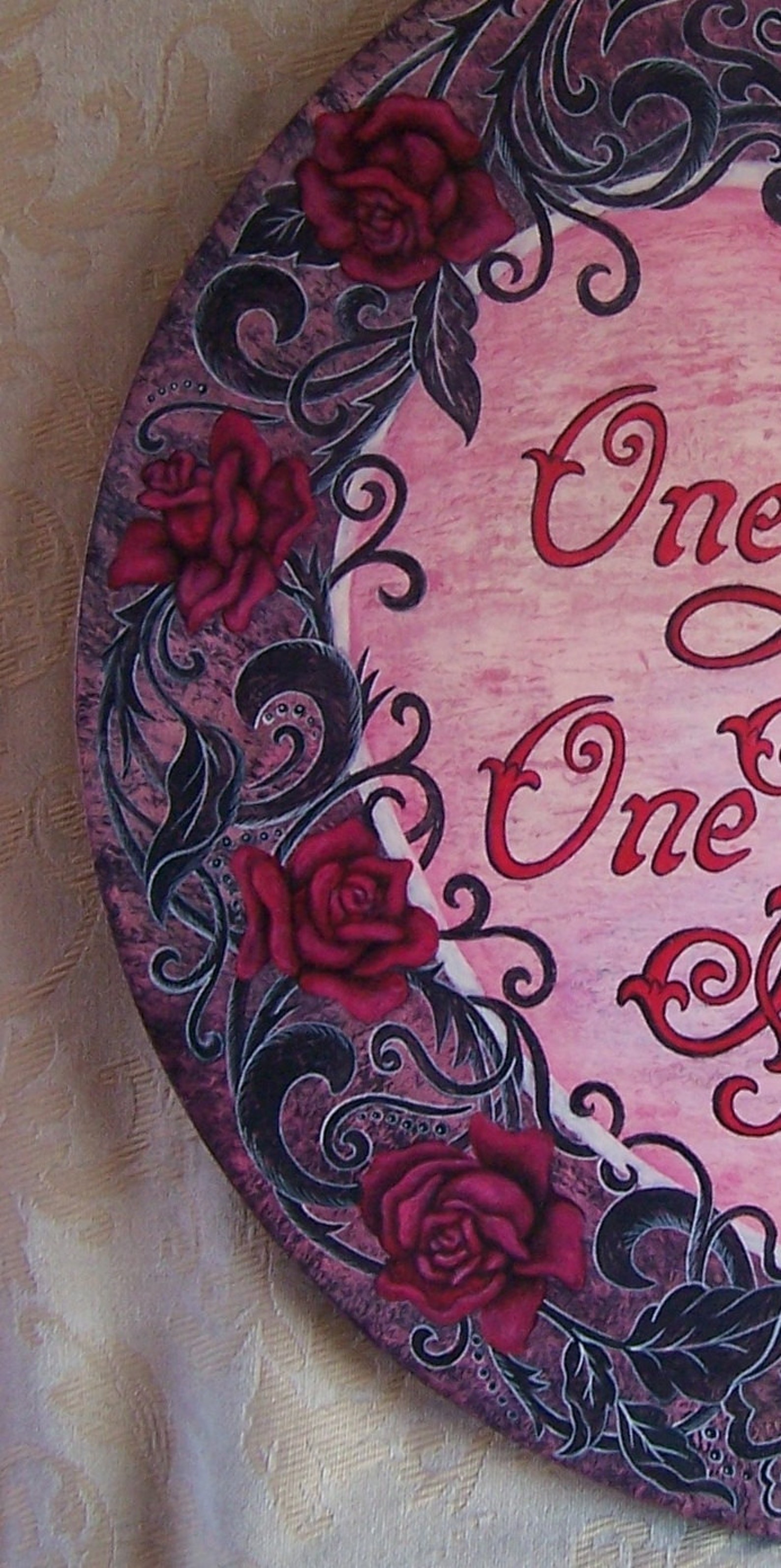 Wooden Art Sign One Love One Heart Gothic Decor Valentine - Etsy