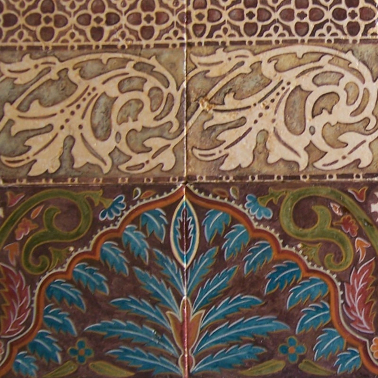 Decorative Tiles, Moroccan, Hand Painted Tile, Mural, Original Art ...