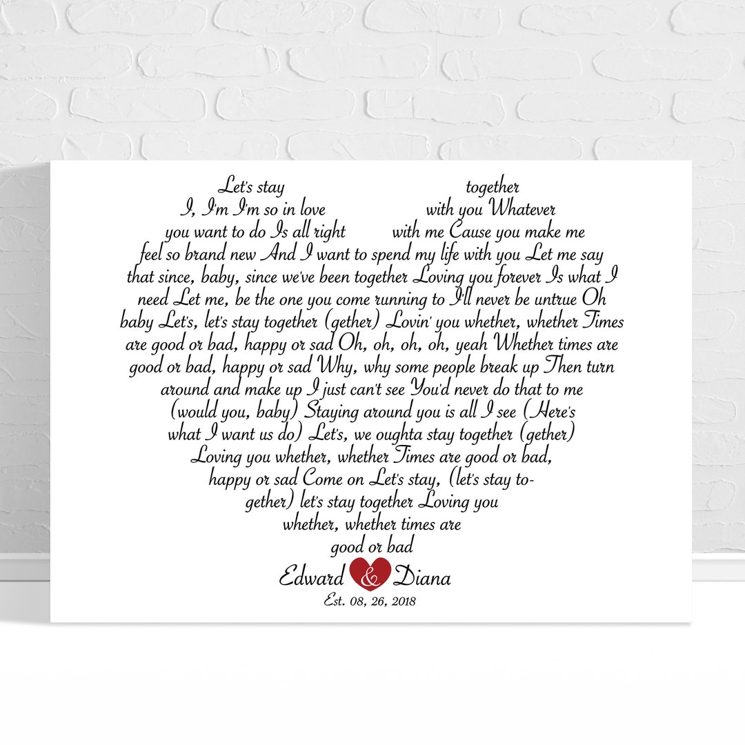 First Dance Lyrics on Canvas Wedding Song Lyrics Wall Art - Etsy