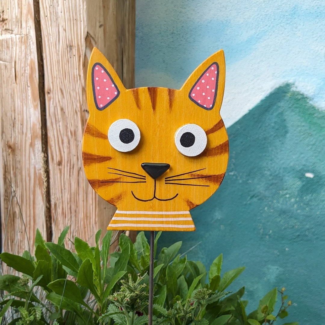 Funny Cat/tomcat Light Brown Tiger Animal Head Unique - Etsy