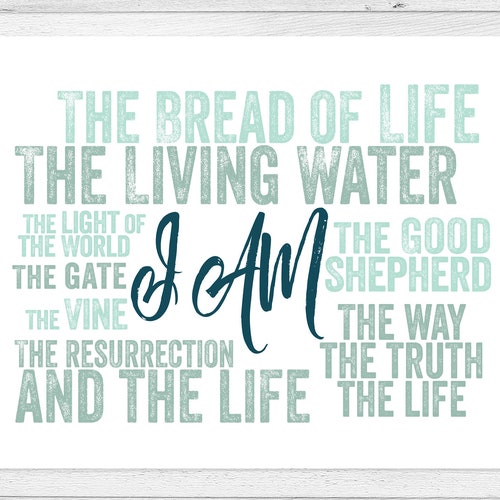 Jesus I AM the Bread of Life the Living Water Statements Book | Etsy