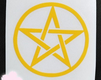 6 Tall Pentacle Car / Window / VINYL DECAL STICKER Any Color Pagan ...
