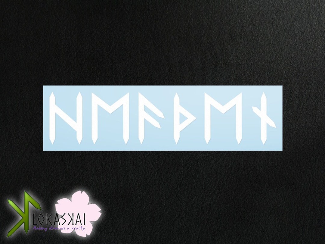 Vinyl Decal - Heathen in Runes - Etsy