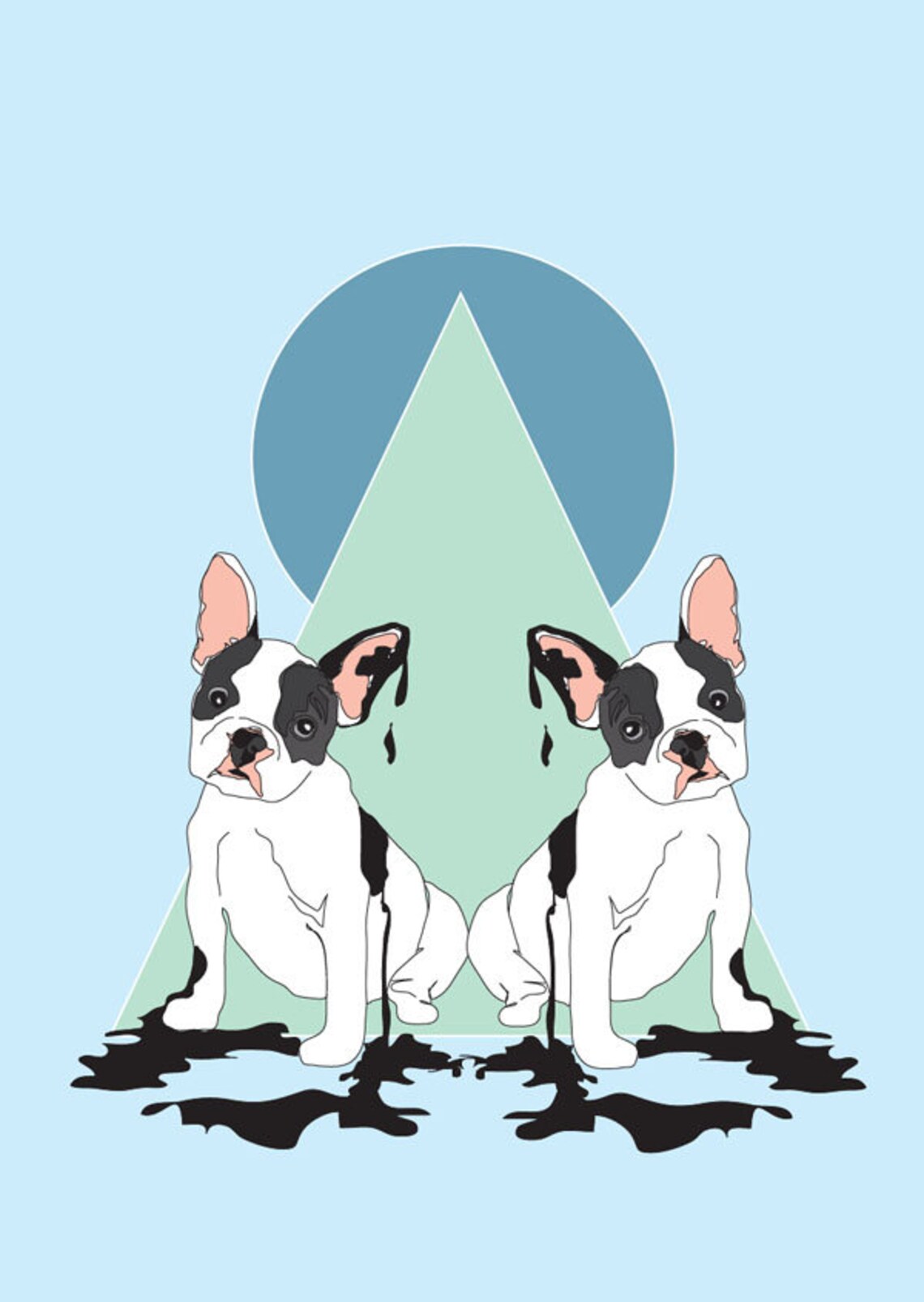 Blue Dogs Art Print - Etsy