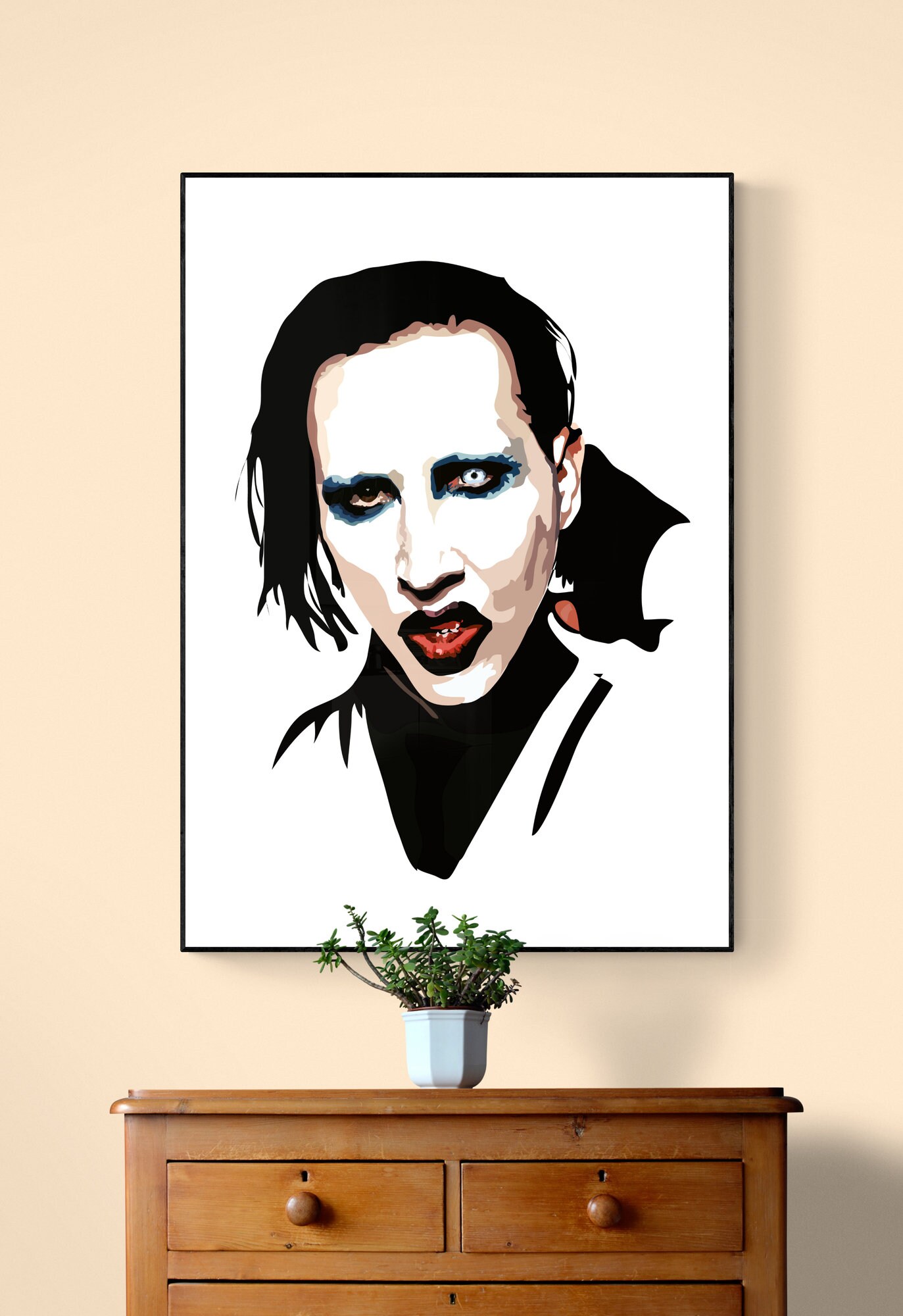 Marilyn Manson Art Print Music Print - Etsy
