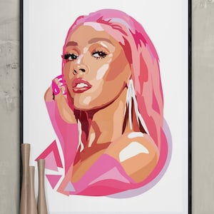 Doja Cat Art Print Portrait Print Celebrity Print - Etsy