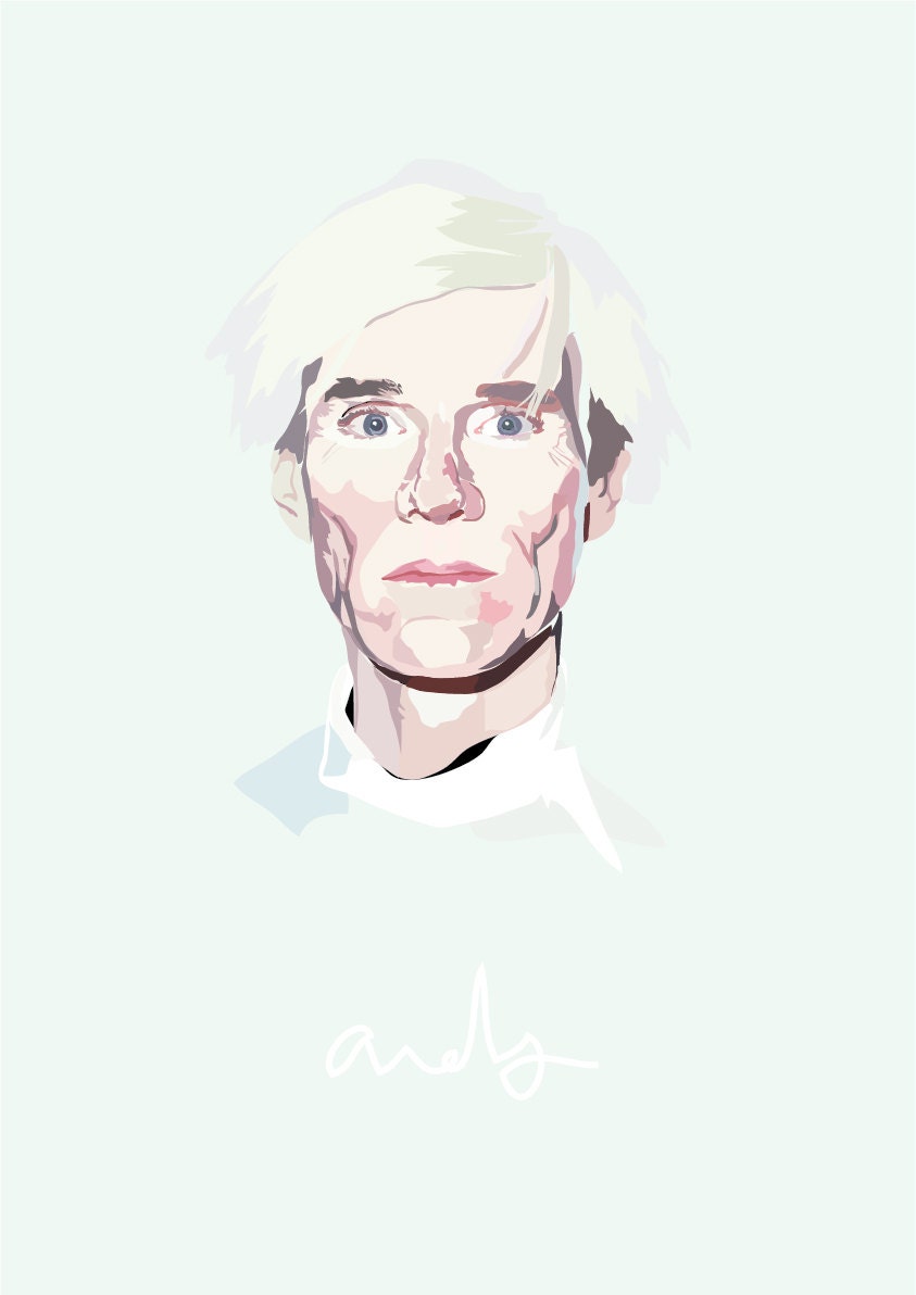 Andy Warhol Art Print Portrait - Etsy
