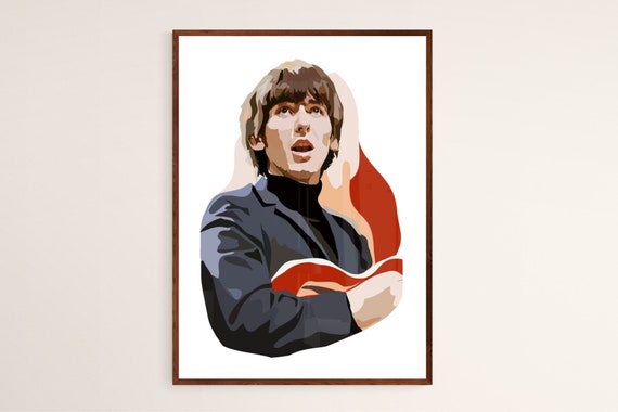 George Harrison Art Print Portrait Print Beatles Print - Etsy