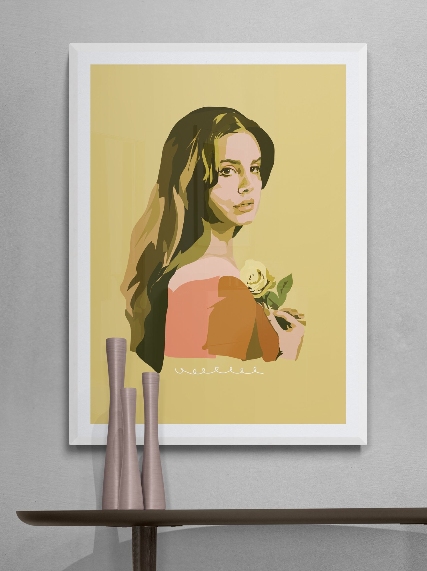 Lana Del Rey Rose Drawing