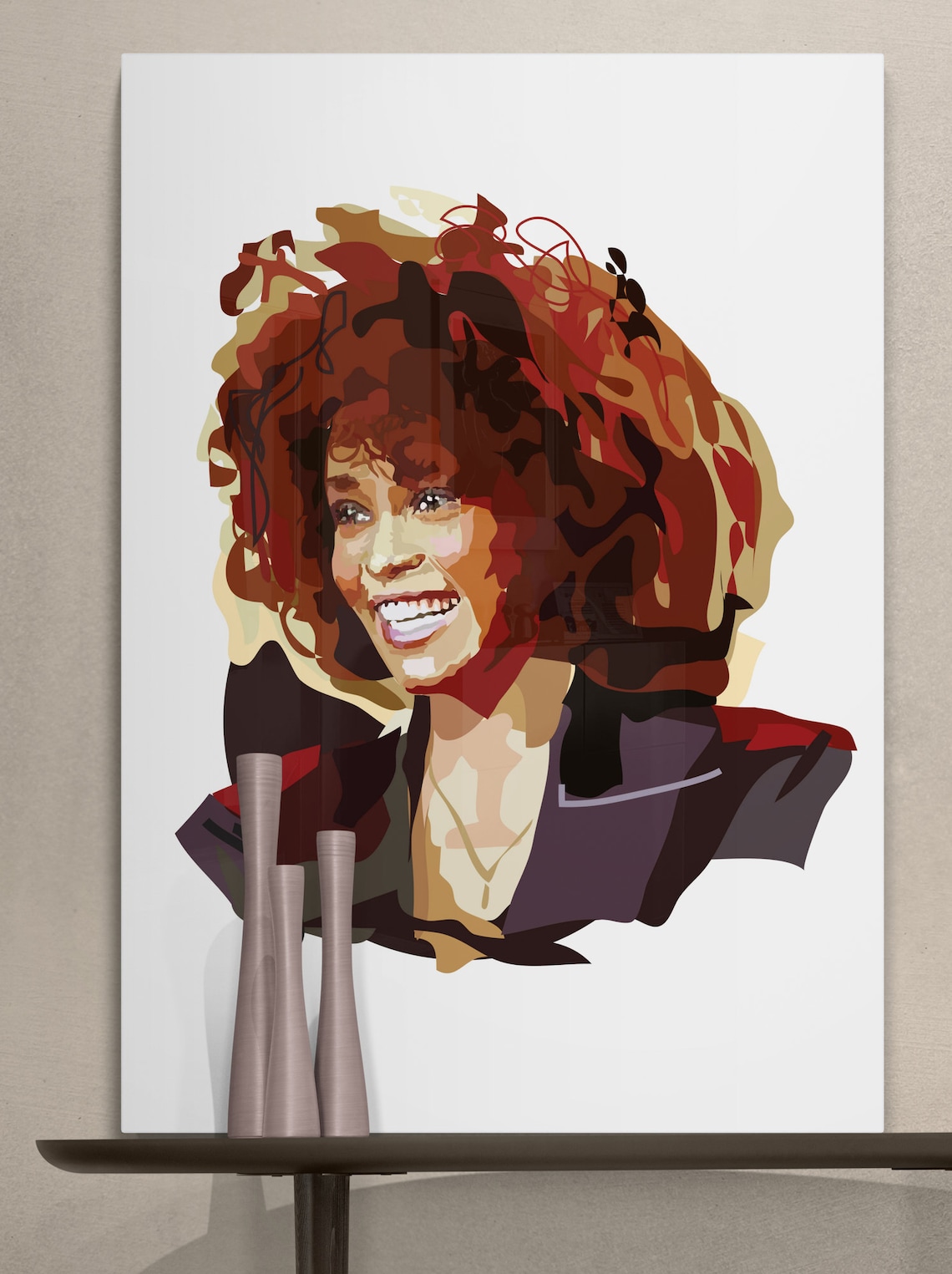 Whitney Houston Art Print Music Print - Etsy