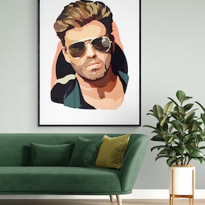 George Michael - Art Print - - Etsy