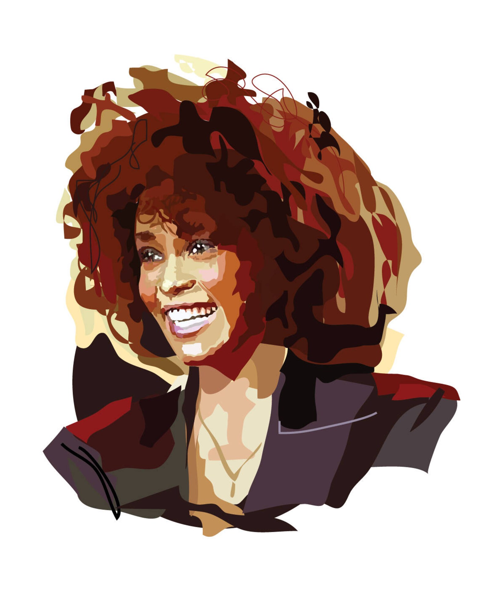 Whitney Houston Art Print Music Print - Etsy