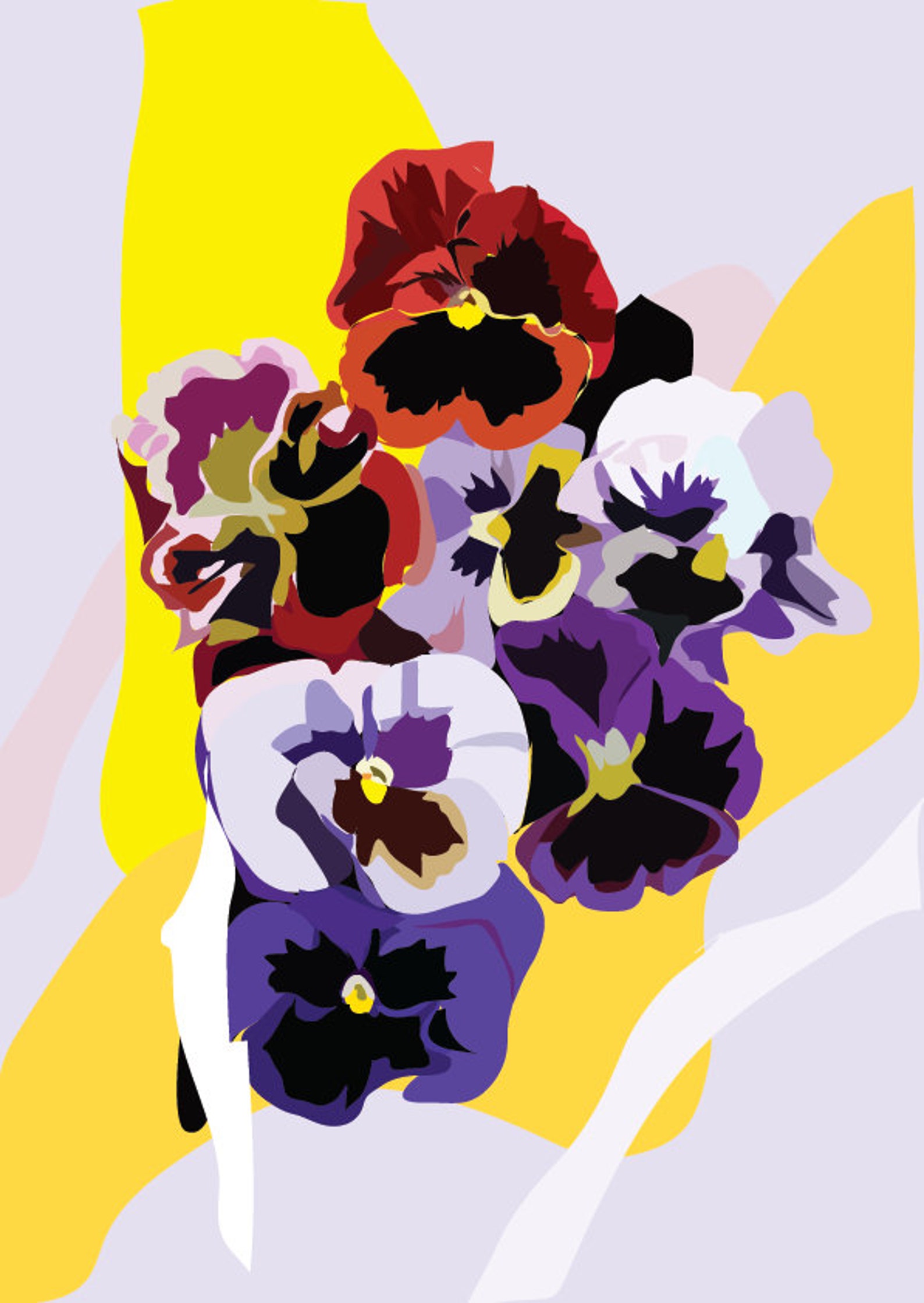 Capricorn Zodiac Art Print Flowers Pansy - Etsy