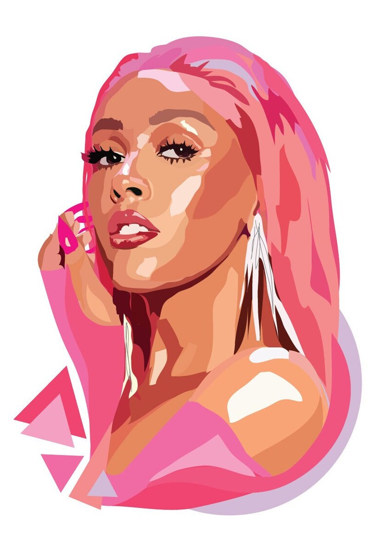Doja Cat Art Print Portrait Print Celebrity Print - Etsy