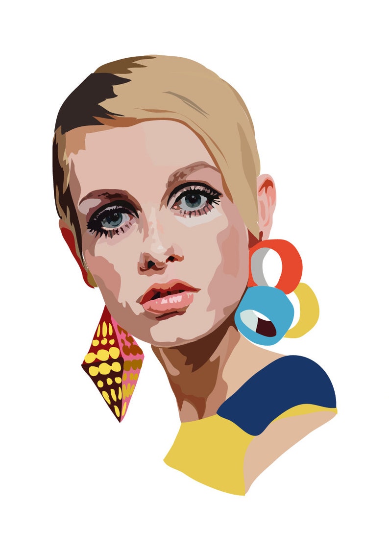 Twiggy - Art Print - 60s Print - Fashion Print - Icon - Etsy