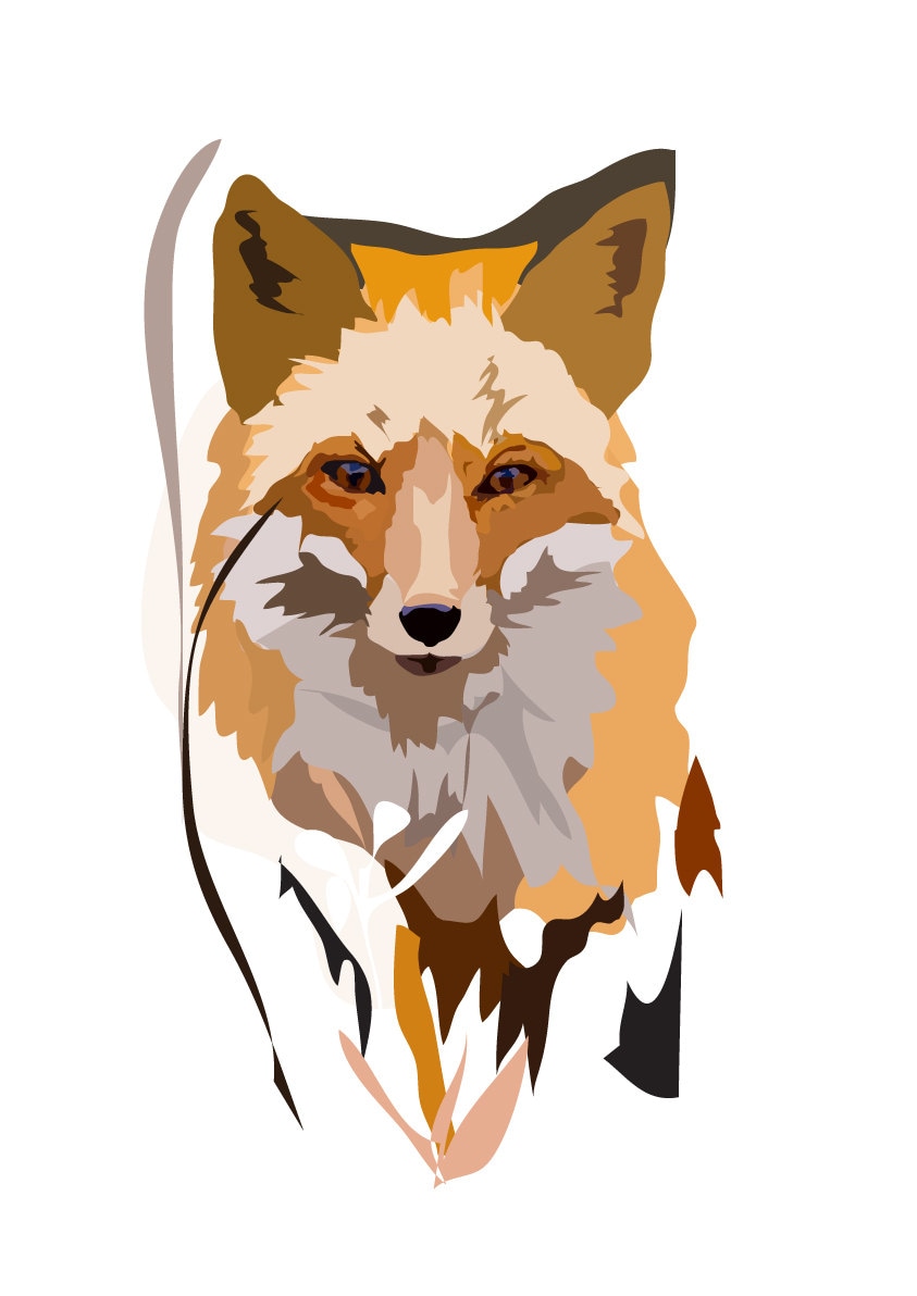 Fox Art Print - Etsy