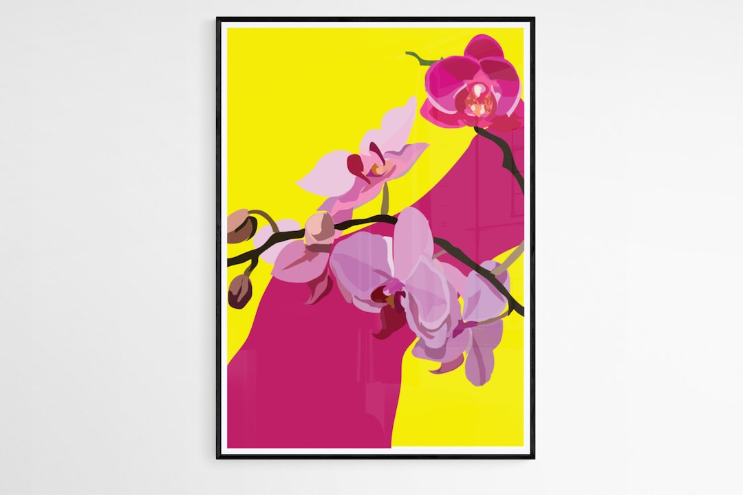 Aquarius Zodiac Art Print Flowers Orchid - Etsy