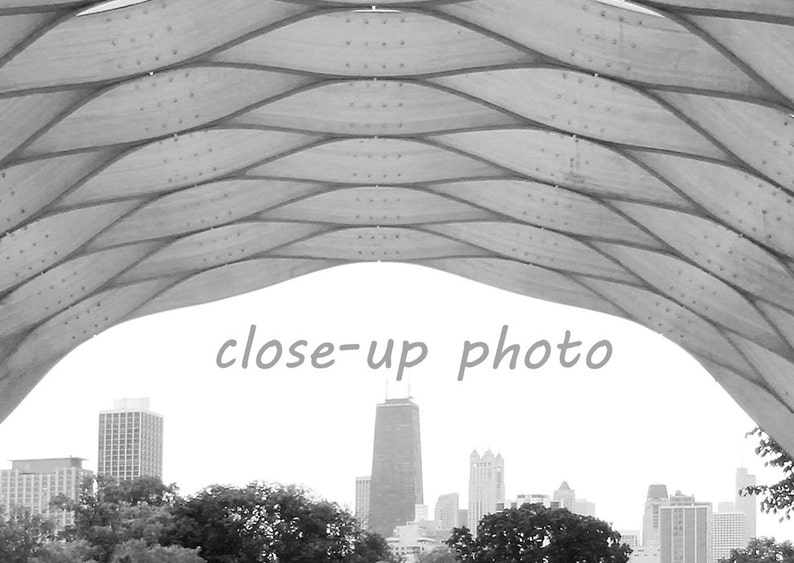Chicago Honeycomb Skyline Photo Print, Tunnel Sculpture, Black and ...