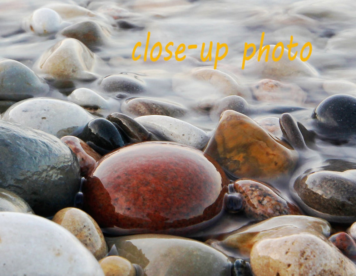 Pebbles Art Print, Pebble Beach Photography, Paper or Canvas Picture ...