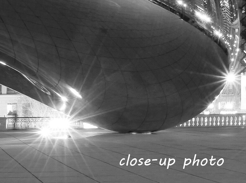 Chicago Bean Print Black and White Chicago Wall Art Chicago - Etsy