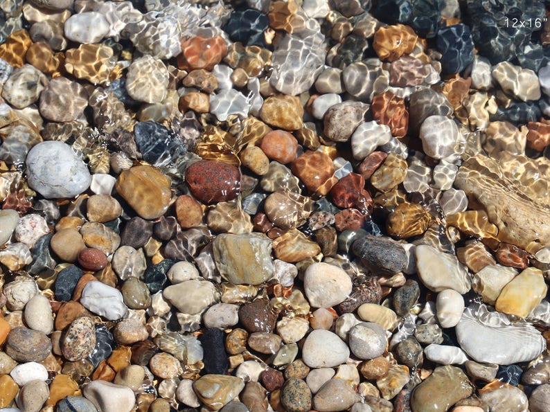 Pebbles Art Print Pebble Beach Photography Paper or Canvas - Etsy
