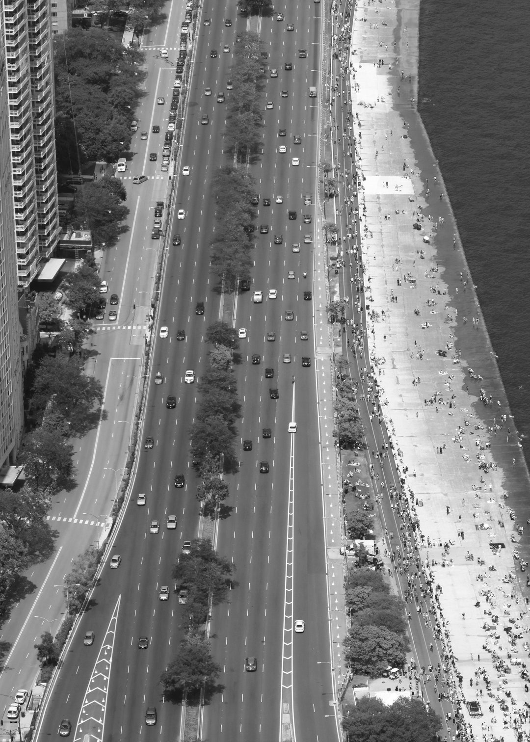 VERTICAL Chicago Lake Shore Drive Print, Black and White Chicago Print ...