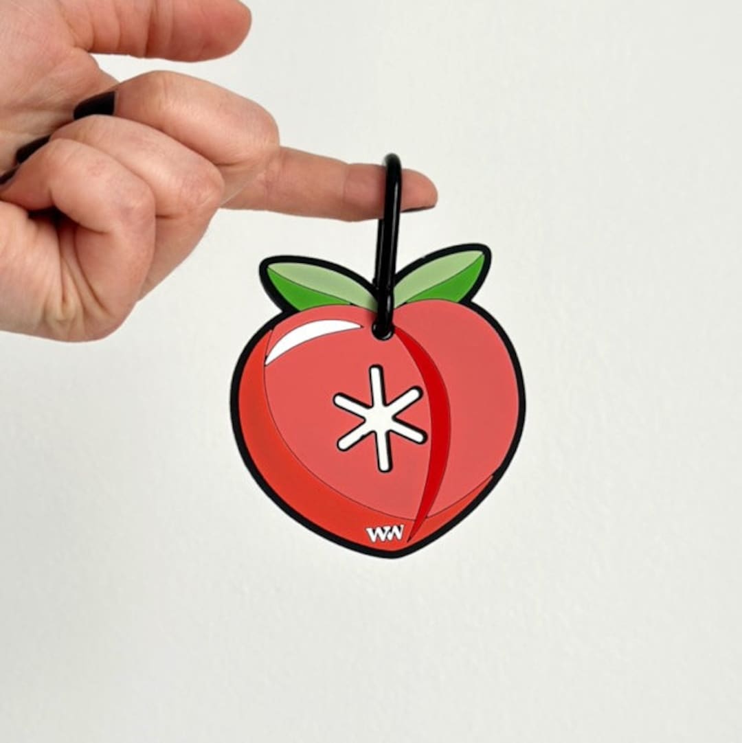 Peach Hands Free Used Poop Bag Holder, Peach Fruit Clip on Waste Bag ...