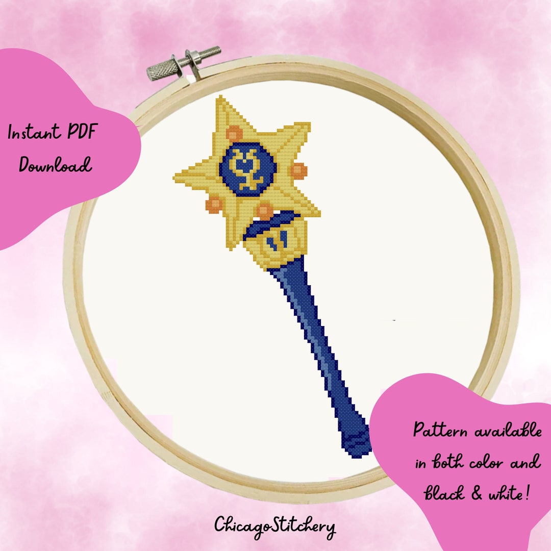 Sailor Mercury Star Power Stick Cross Stitch Pattern Instant Download ...