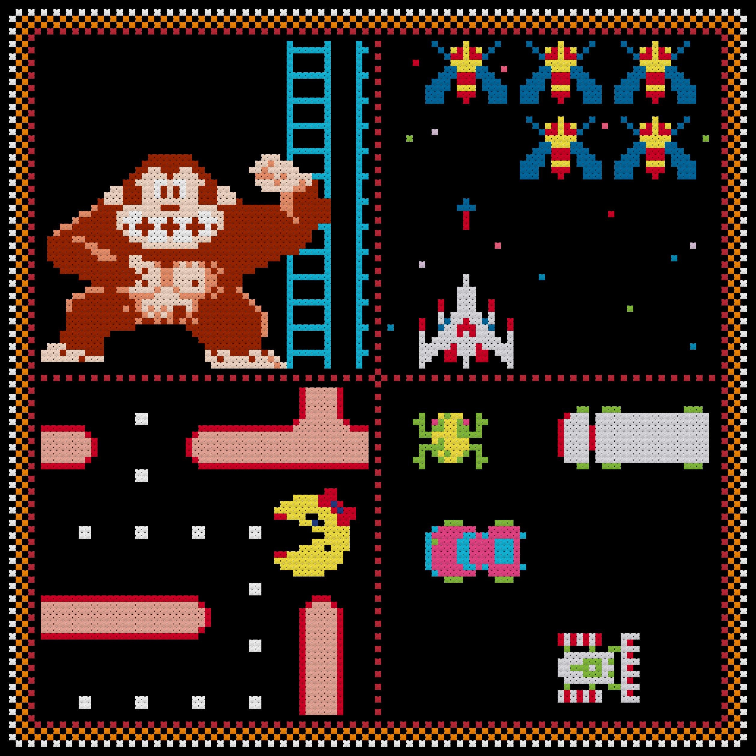 Arcade Block 1 Video Game Cross Stitch Pattern Instant - Etsy Israel