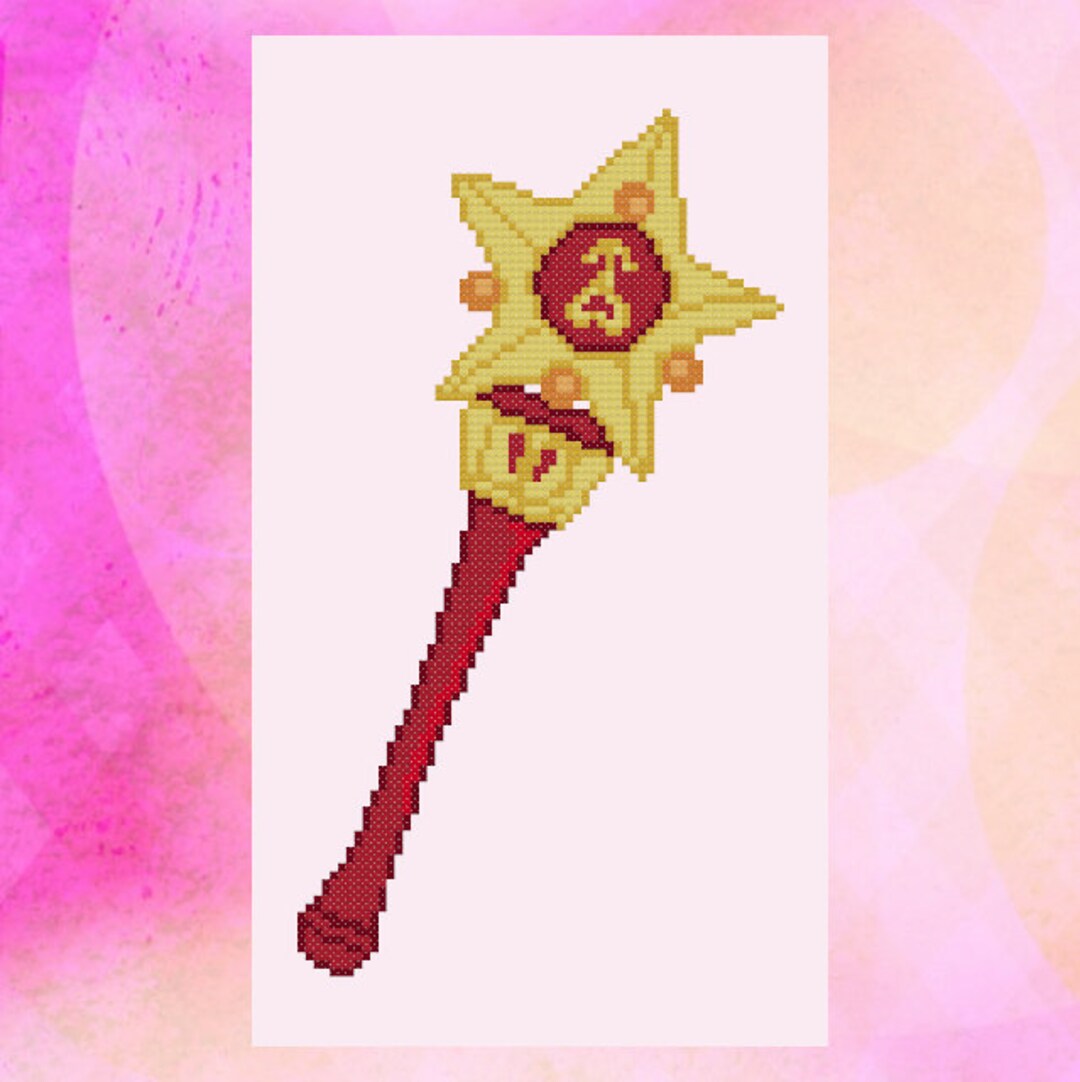 Sailor Mars Star Power Stick Cross Stitch Pattern Instant - Etsy